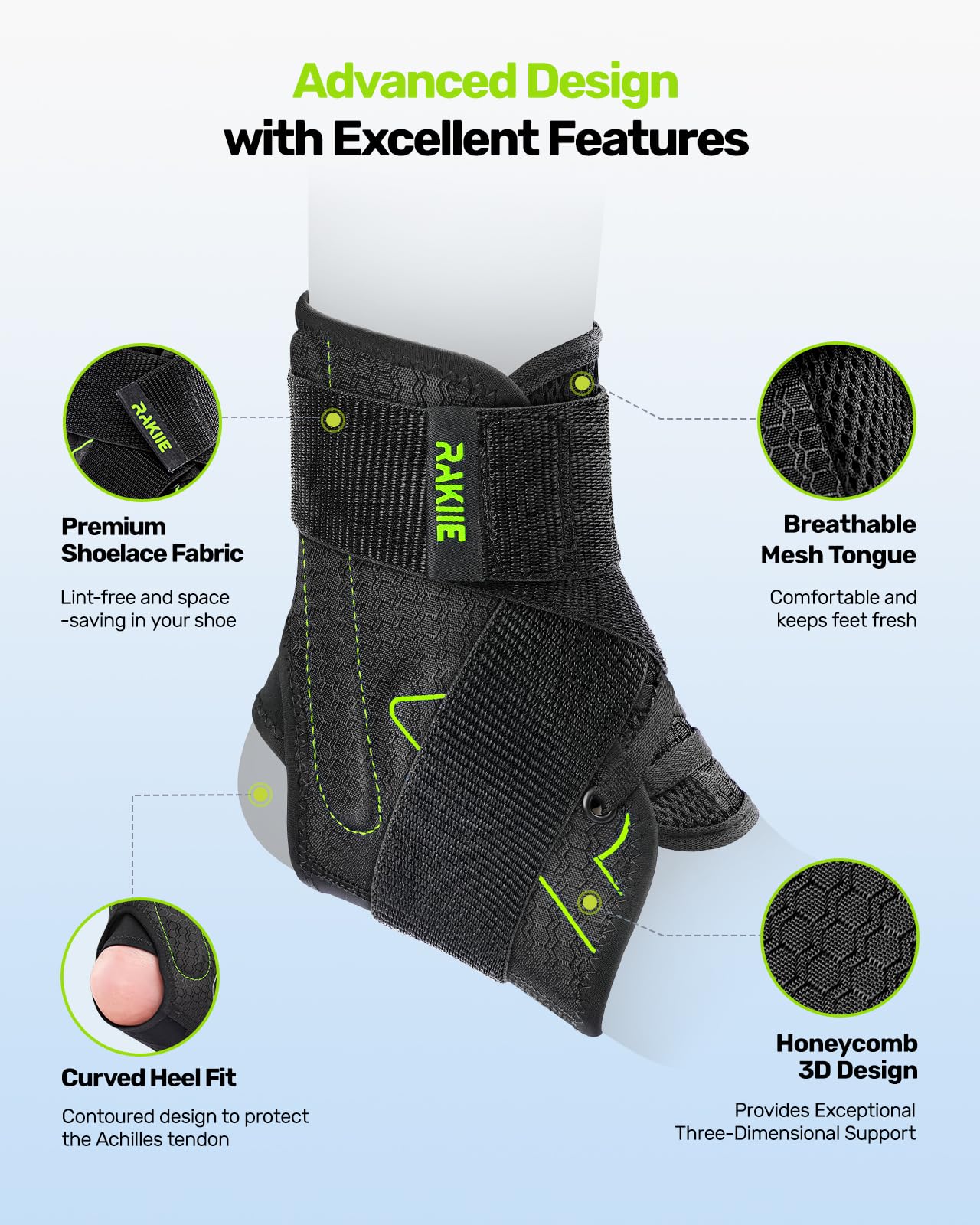 Ankle Brace for Women Men, Lace Up Ankle Brace with Reinforced Metal S ...