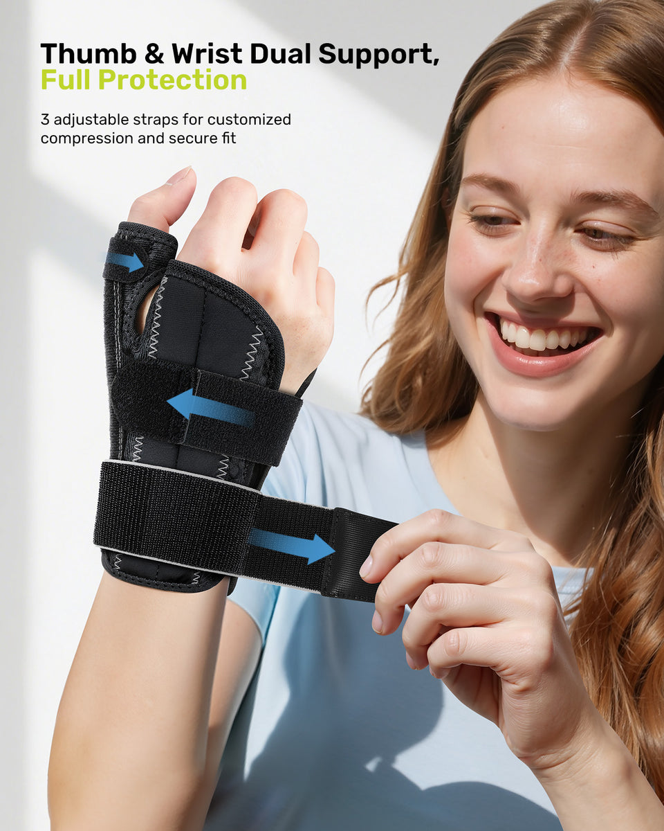 Thumb Spica Splint Right Hand, Lightweight Soft Wrist Brace for Carpal ...