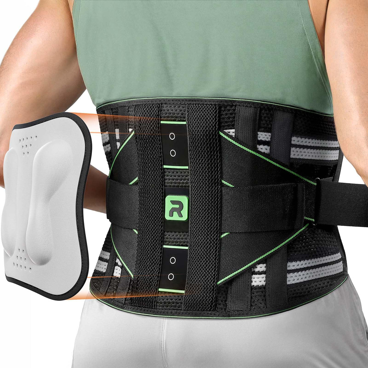 Back Brace for Lower Back Pain Relief, 8X Powerful Lumbar Support with ...